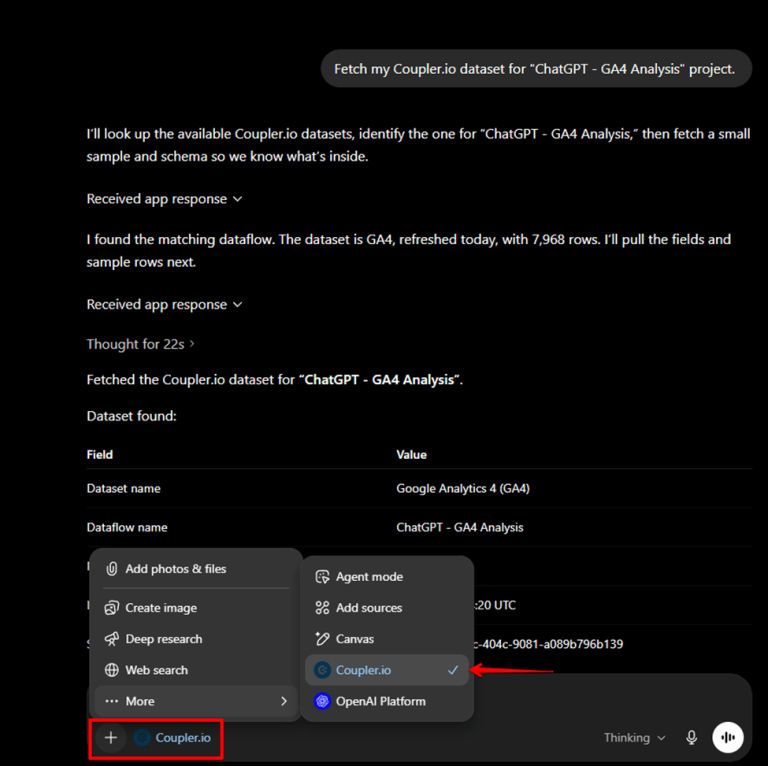How to Connect GA4 to ChatGPT for Efficient Conversations | Coupler.io Blog