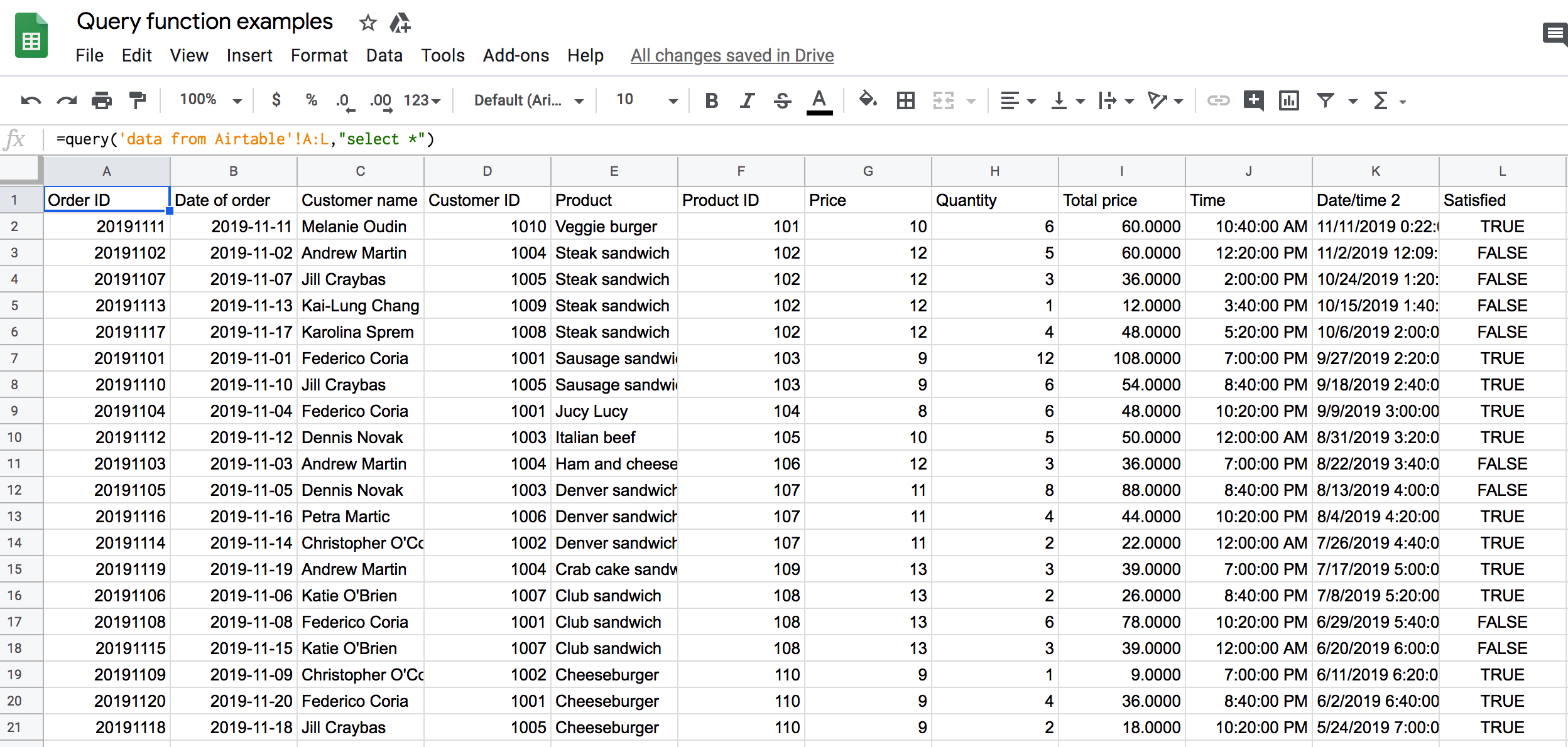 Google Sheets Query Honest Guide With Formulas And Examples Coupler