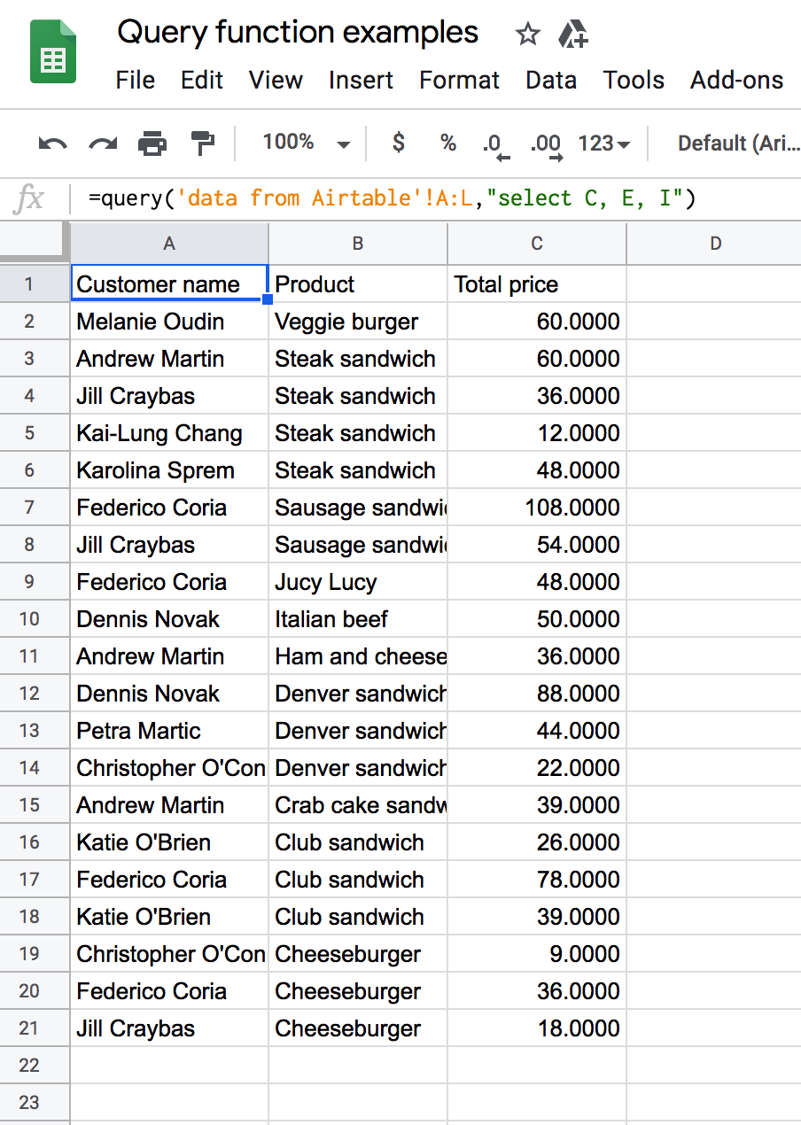 Query Function Google Sheets Select Multiple Columns Iweky