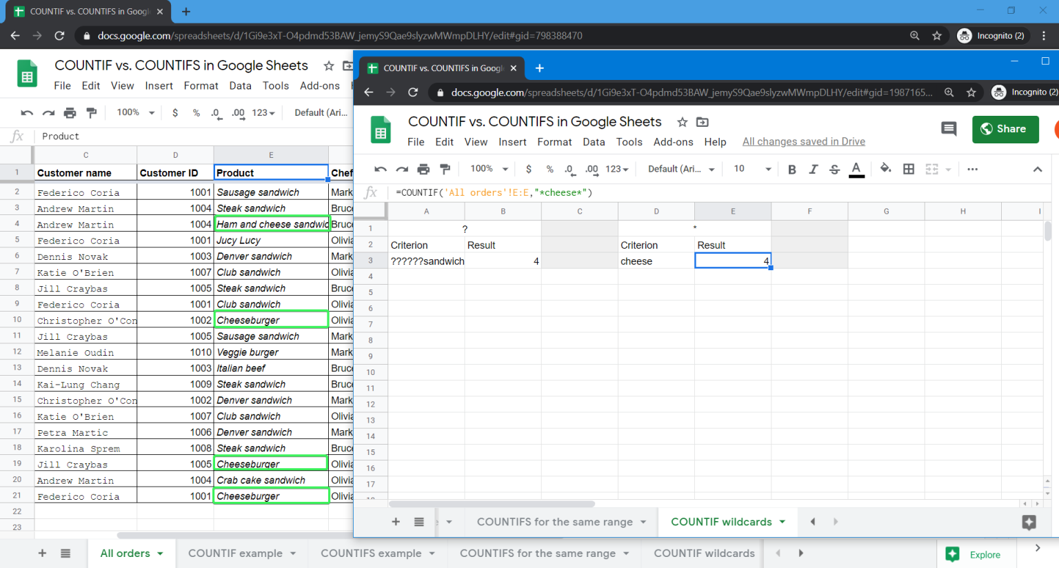 COUNTIF vs. COUNTIFS in Google Sheets | Coupler.io Blog