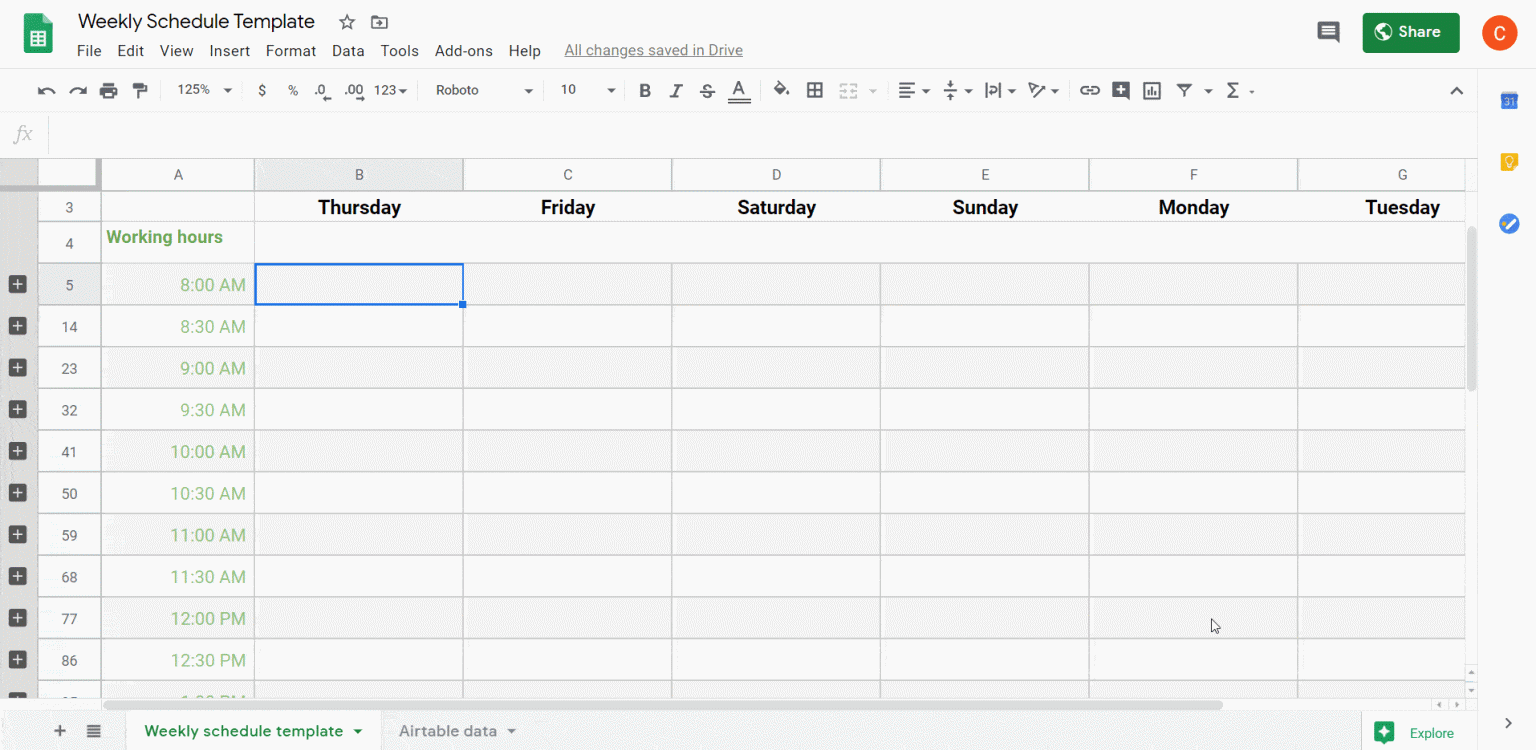 Google Sheets Schedule Template Tutorial 2025 | Coupler.io Blog