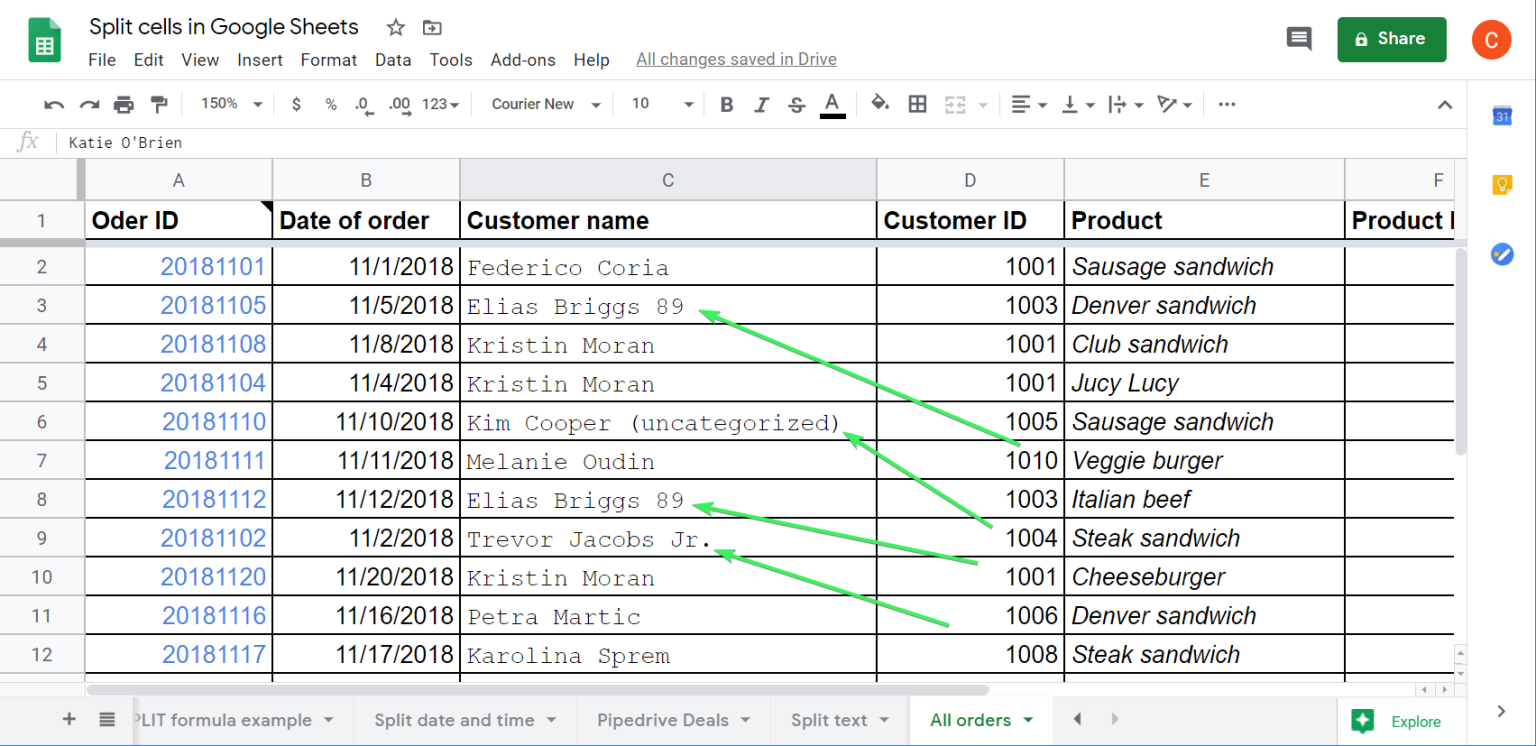 How to Split Cells in Google Sheets | Coupler.io Blog