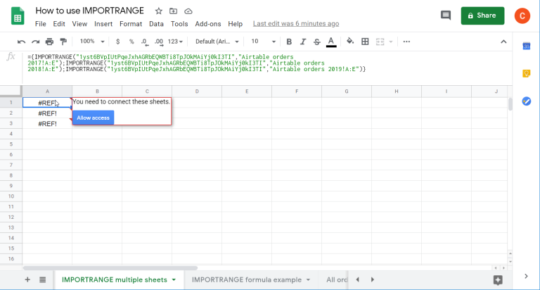 IMPORTRANGE Google Sheets Tutorial | Coupler.io Blog
