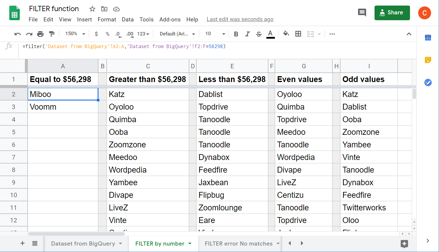 FILTER Function Google Sheets How-To Guide | Coupler.io Blog