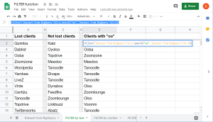 FILTER Function Google Sheets How-To Guide | Coupler.io Blog