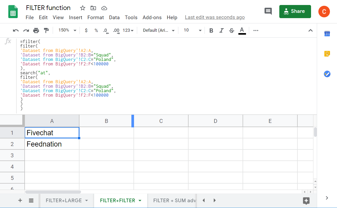 FILTER Function Google Sheets How-To Guide | Coupler.io Blog