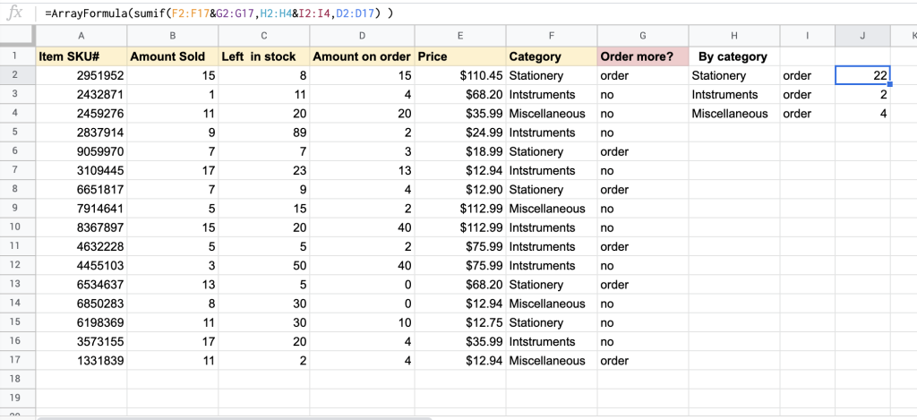 Google Sheets ARRAYFORMULA With Examples | Coupler.io Blog