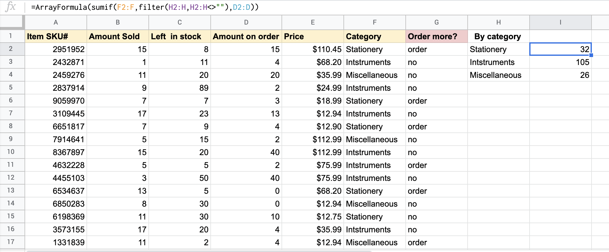 Google Sheets ARRAYFORMULA With Examples | Coupler.io Blog
