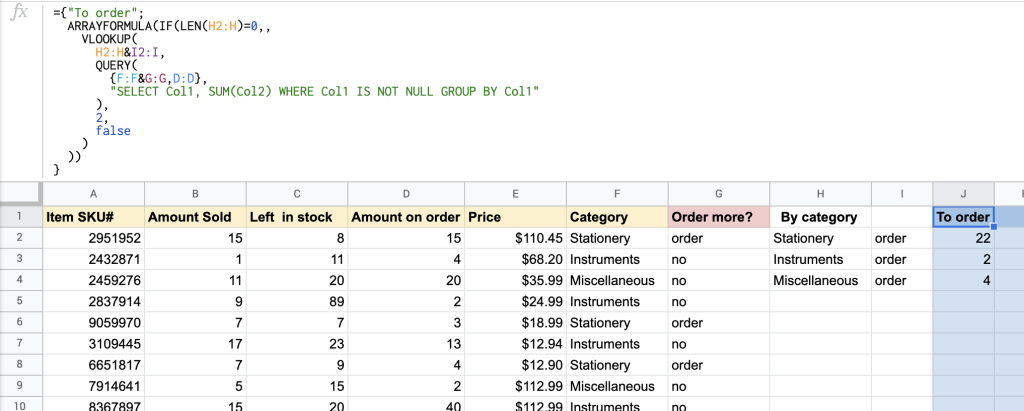Google Sheets ARRAYFORMULA With Examples | Coupler.io Blog