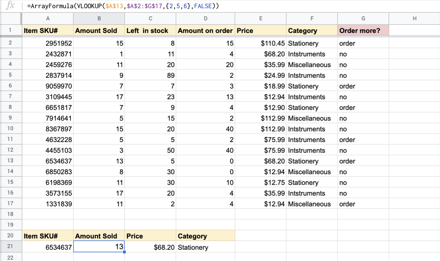 Google Sheets ARRAYFORMULA With Examples | Coupler.io Blog