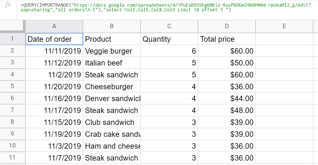 QUERY + IMPORTRANGE in Google Sheets With Examples | Coupler.io Blog