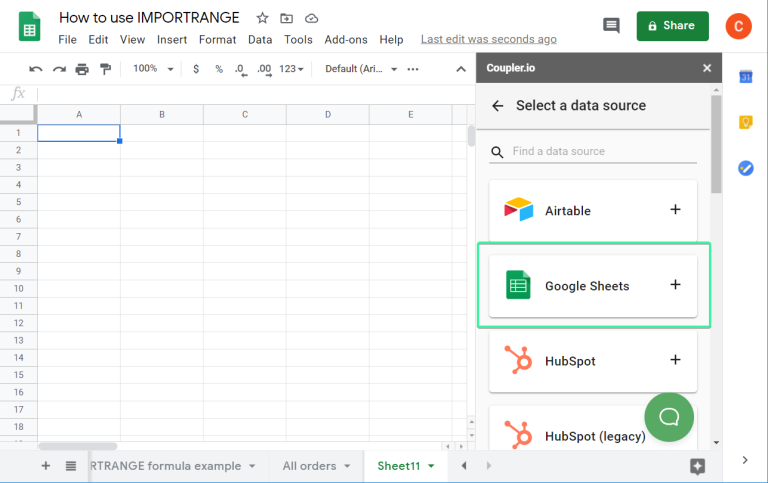 Google IMPORTRANGE Tutorial | Coupler.io Blog