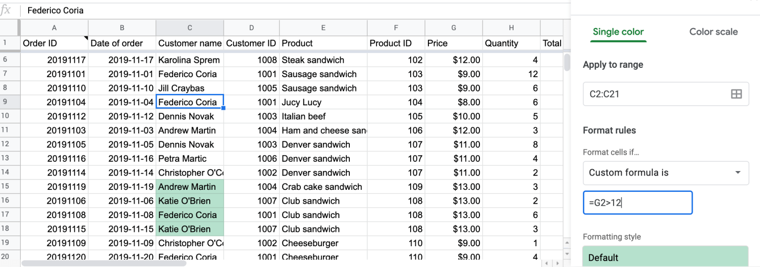 Conditional Formatting in Google Sheets Guide 2025 | Coupler.io Blog