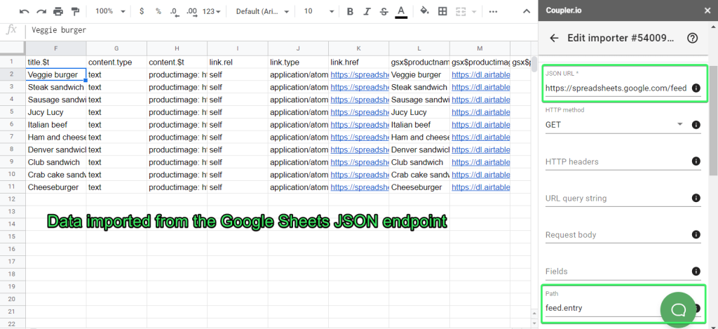 Import JSON to Google Sheets No-Code | Coupler.io Blog