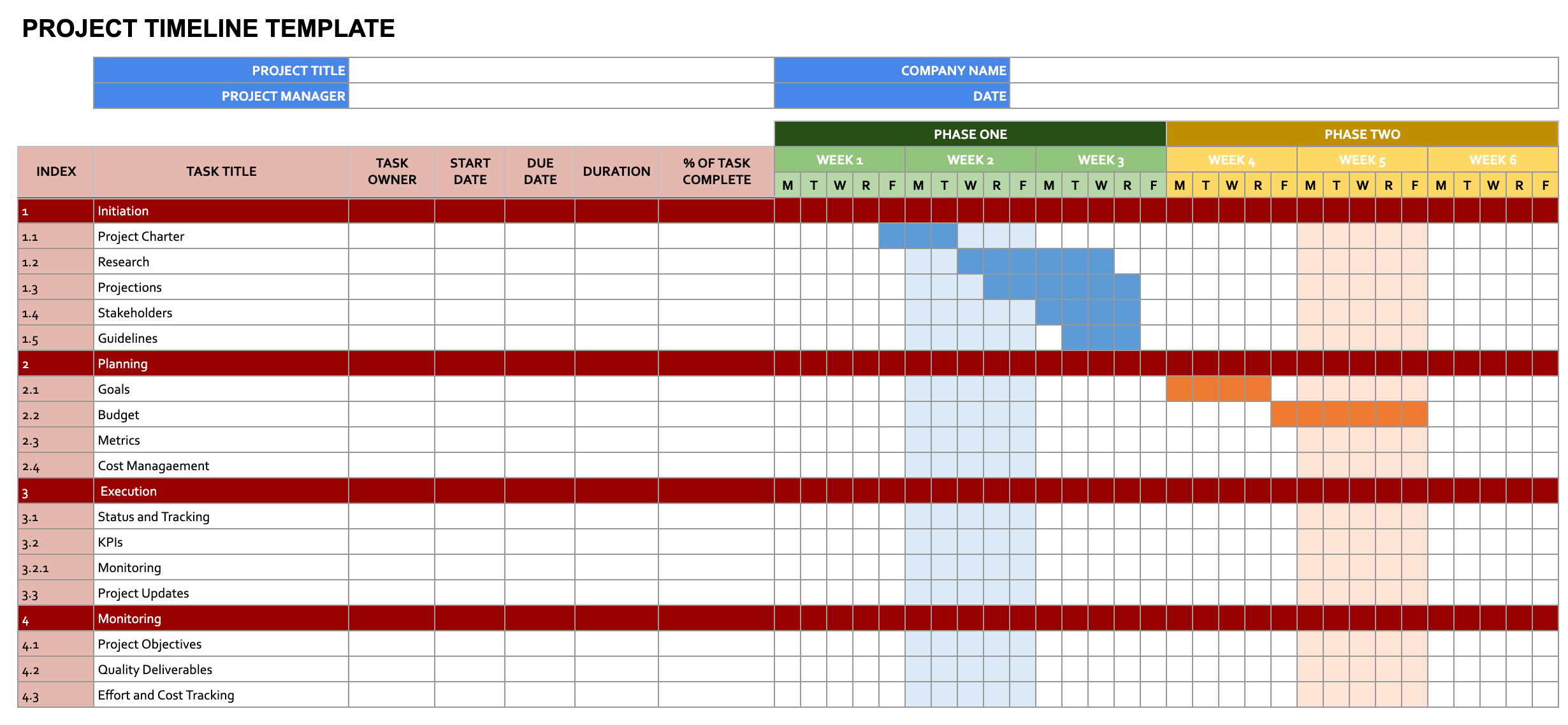 Google Sheets Schedule Template Tutorial Coupler io Blog