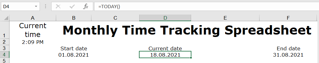 Time Tracking Spreadsheet in Excel | Coupler.io Blog