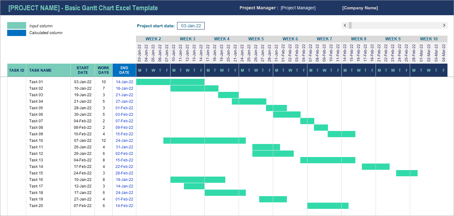 Gantt Chart On Excel