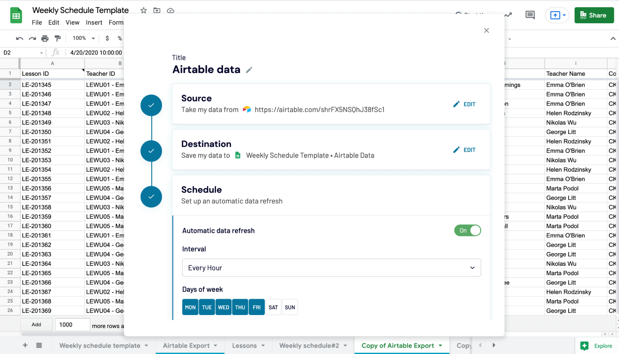 Google Sheets Schedule Template Tutorial 2023 | Coupler.io Blog