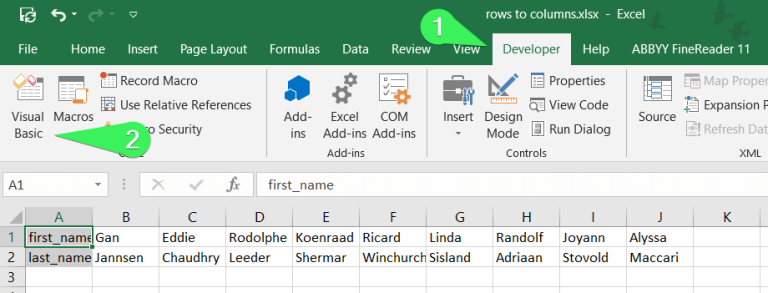 How to Convert Excel Rows to Columns? | Coupler.io Blog