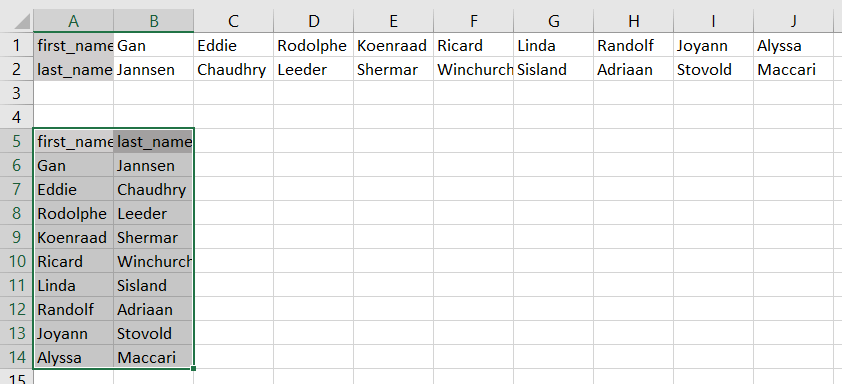 Convert Rows to Columns in Excel | Coupler.io Blog