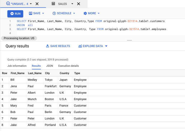 BigQuery Union Getting Started Guide 2025 | Coupler.io Blog