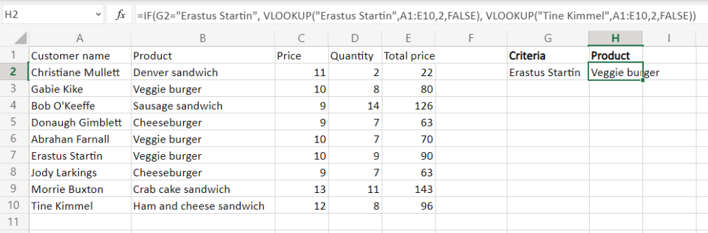 If And Vlookup Functions In Excel 
