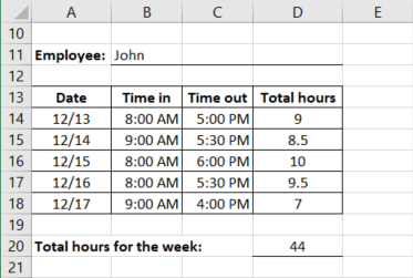 Tutorial On Creating Timesheet Templates in Excel | Coupler.io Blog