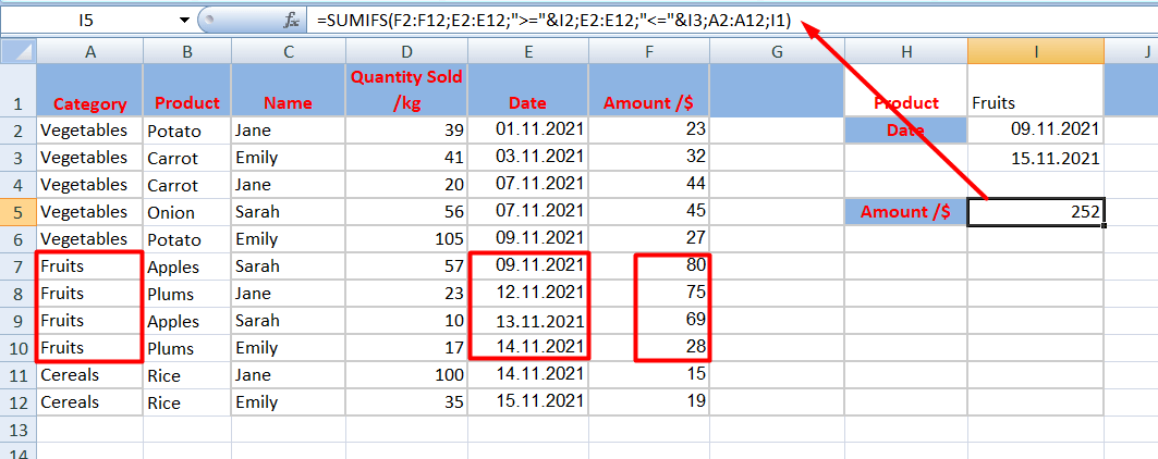 Sumif Function In Excel With Multiple Criteria Blog 7693