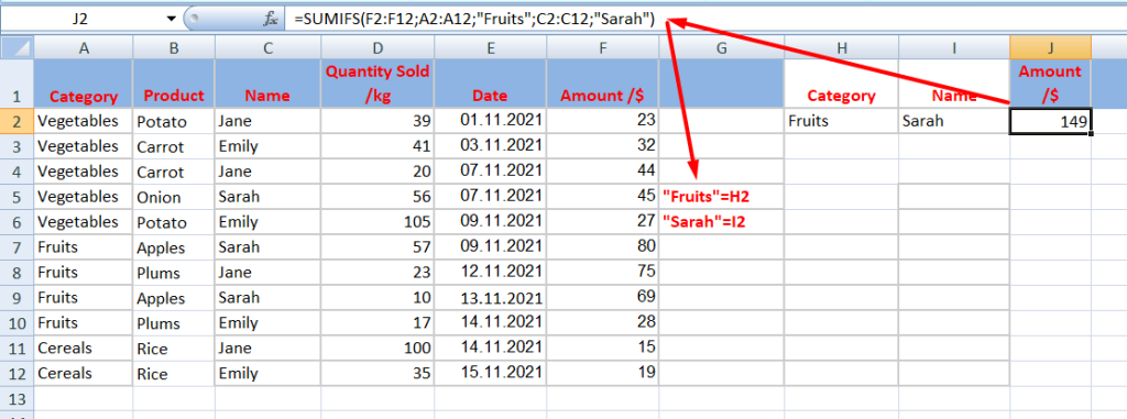 SUMIF Function in Excel with Multiple Criteria | Coupler.io Blog