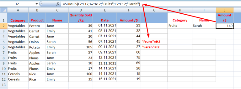 SUMIF Function in Excel with Multiple Criteria | Coupler.io Blog