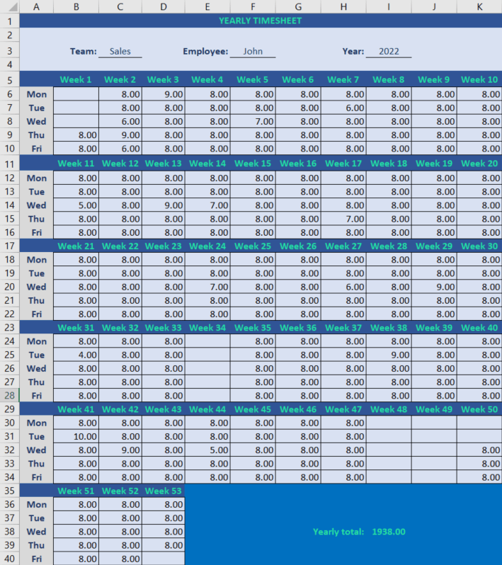 Tutorial On Creating Timesheet Templates In Excel Coupler io Blog Tutorial On Creating Timesheet Templates In Excel Coupler io Blog
