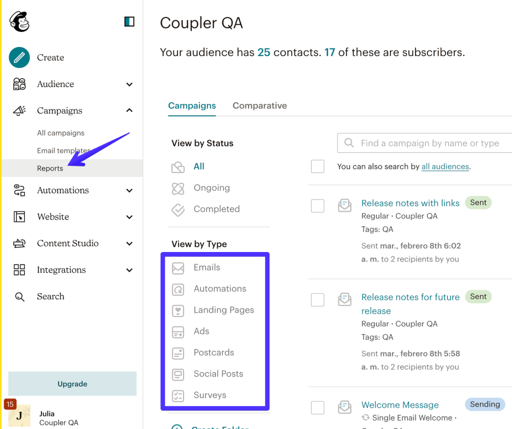 Mailchimp Reporting: The Ultimate Guide to Mailchimp Reports | Coupler ...