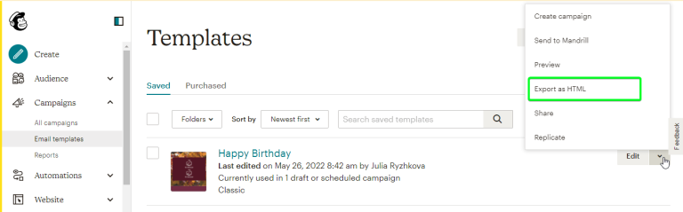 How to Export Mailchimp Campaign as CSV, Excel, PDF, HTML | Coupler.io Blog