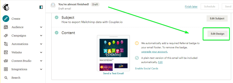 How to Export Mailchimp Campaign as CSV, Excel, PDF, HTML | Coupler.io Blog