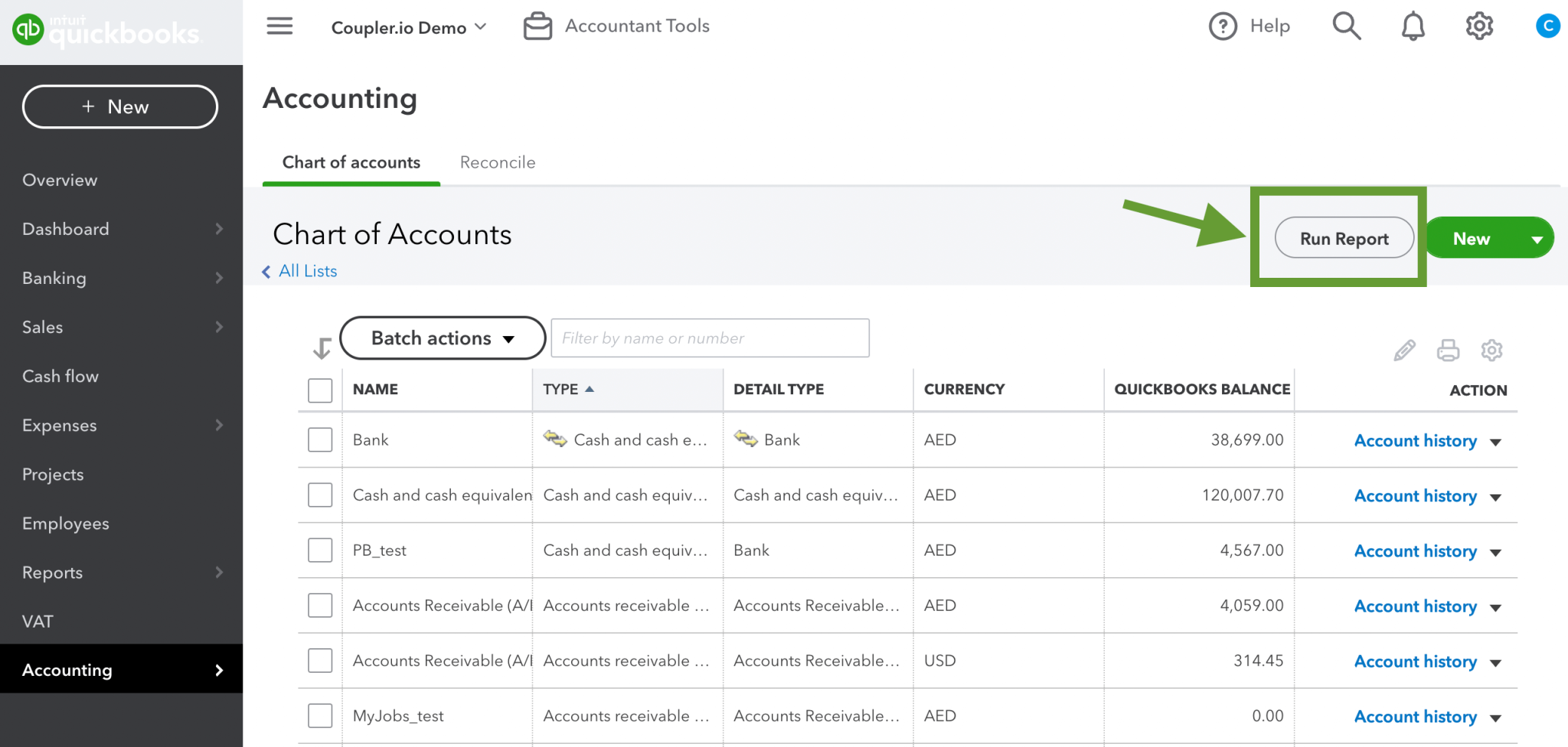 How to Export a Chart of Accounts in QuickBooks | Coupler.io