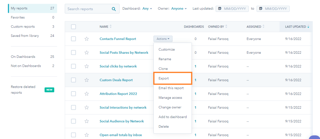 Ultimate Guide On How to Export Hubspot Reports | Coupler.io Blog