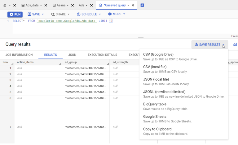 How to Export BigQuery Data On a Schedule | Coupler.io Blog