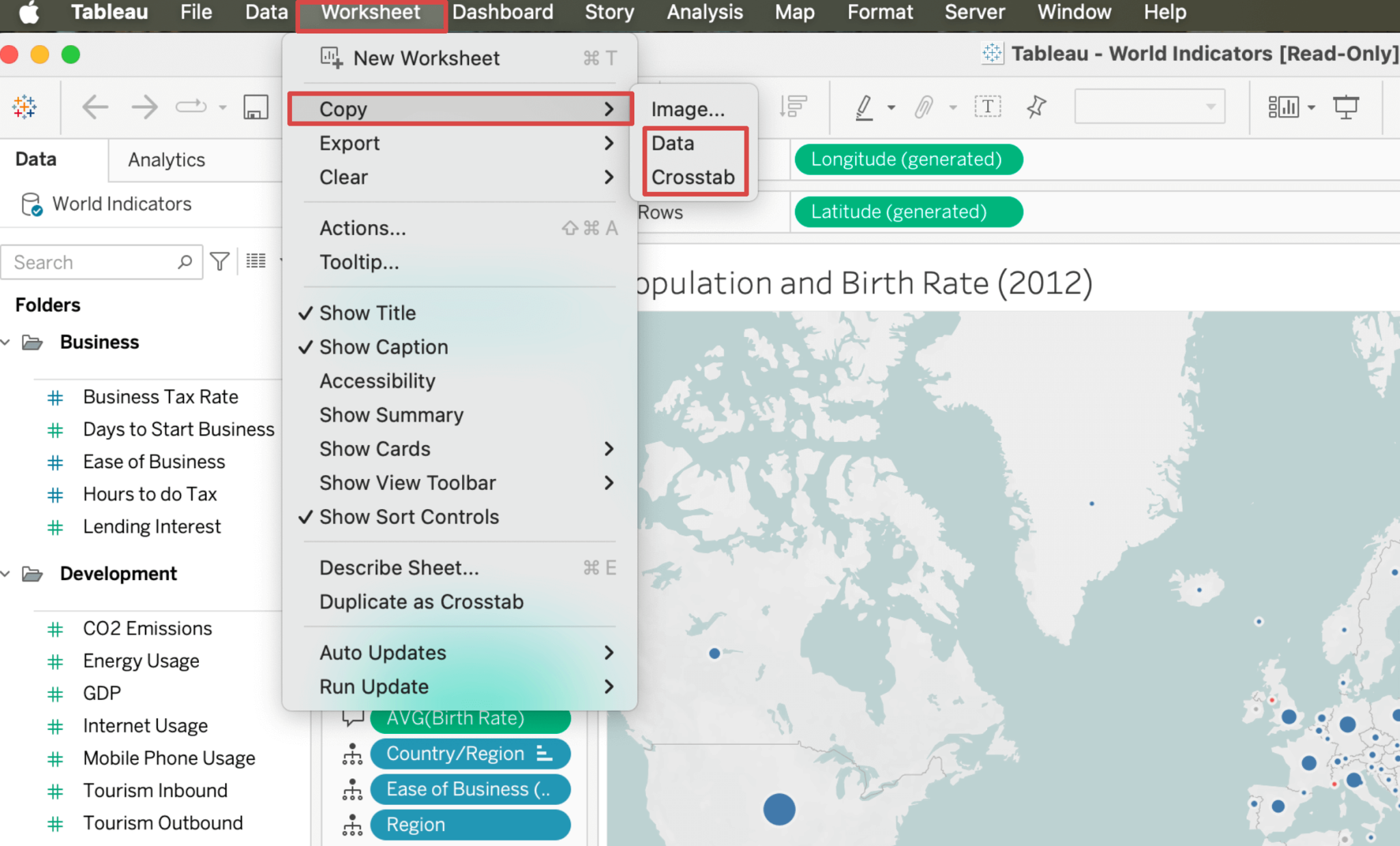 How to Export Data from Tableau