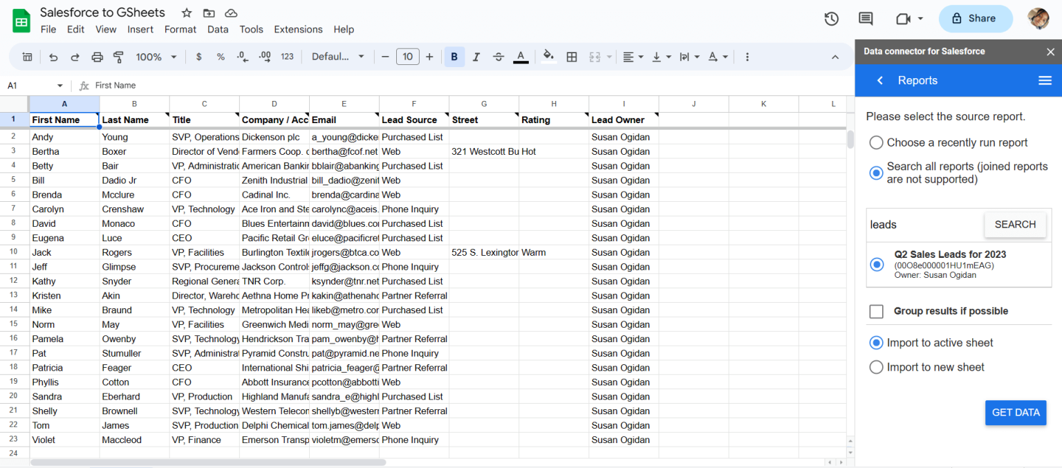 How to connect Salesforce to Google Sheets | Coupler.io Blog