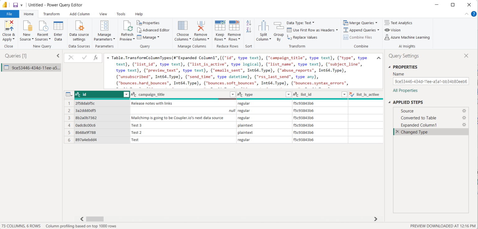How to connect Mailchimp to Power BI | Coupler.io Blog
