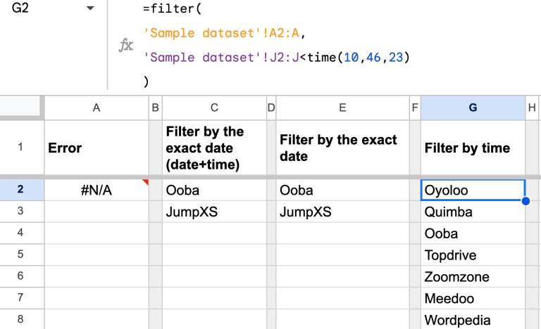 FILTER Function Google Sheets How-To Guide | Coupler.io Blog