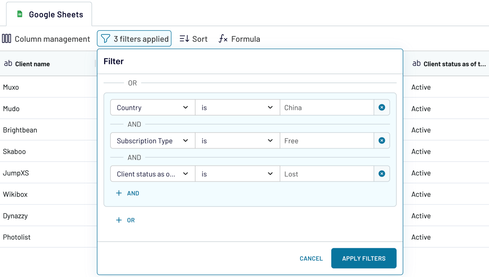 FILTER Function Google Sheets How-To Guide | Coupler.io Blog