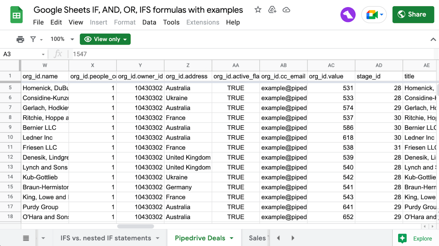 Google Sheets IF, IFS, AND, OR Logical Functions | Coupler.io Blog