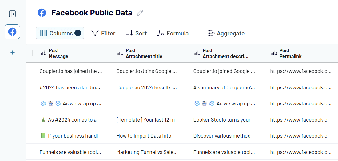 Connect Facebook Public Data to Looker Studio | Coupler.io Blog