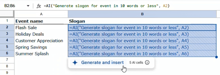 Google Sheets AI Formula: Your Guide to Smarter Spreadsheets | Coupler ...